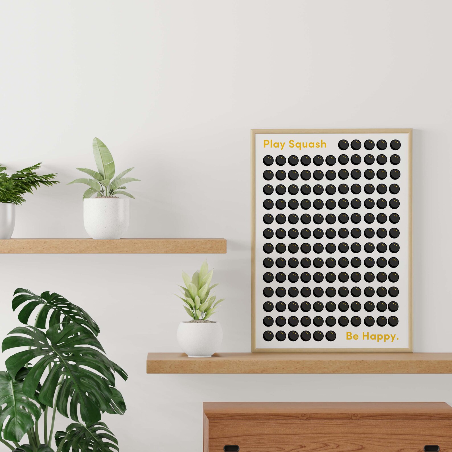 Play Squash Be Happy Print, Squash Art, Squash Poster, Squash Gift ...