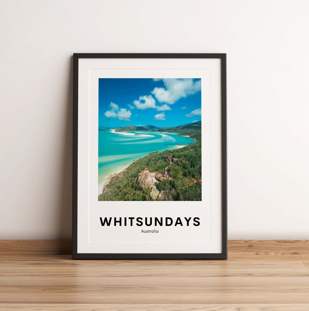 Whitsundays Art Print, Whitsundays Travel Poster, Whitsundays Islands ...