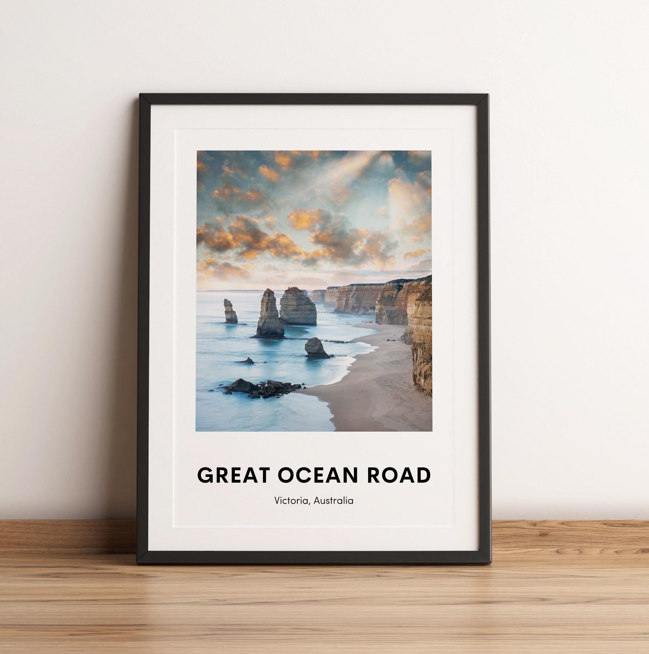 Great Ocean Road Art Print, Melbourne Travel Poster, Australia Wall Art ...