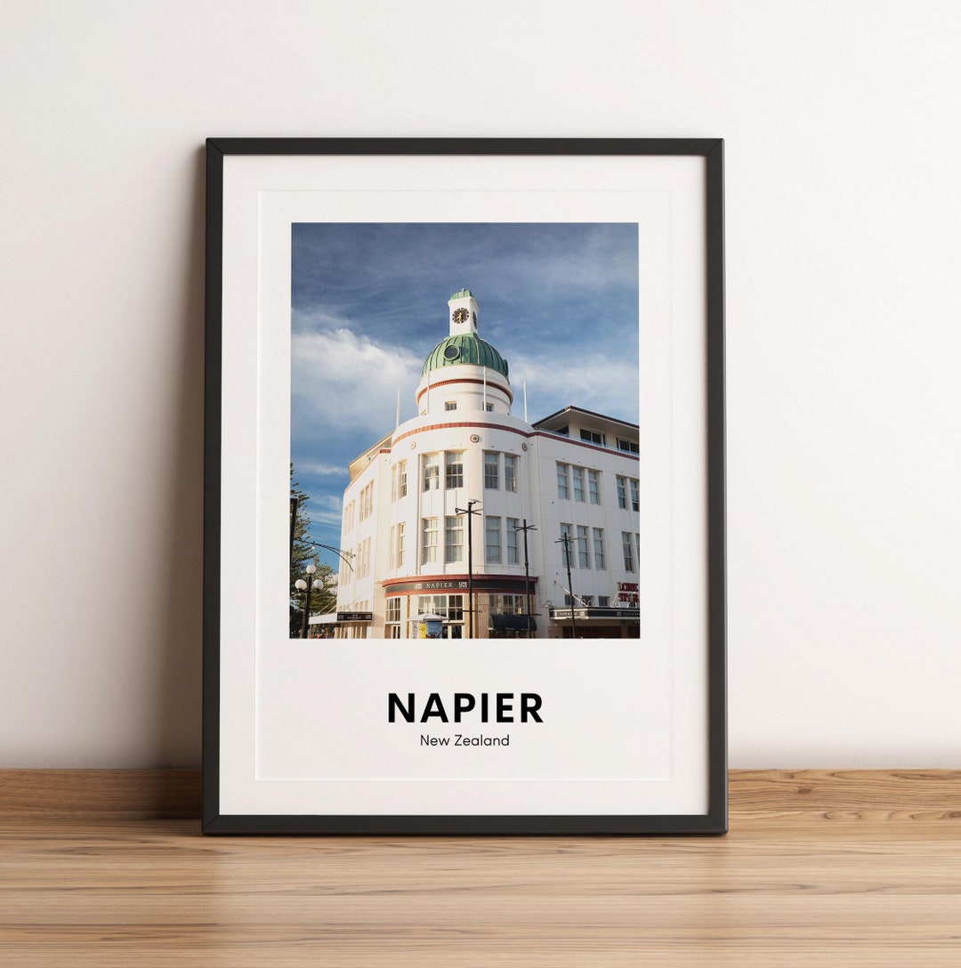 Napier Art Print, Napier Poster, Napier Wall Art, New Zealand Poster ...