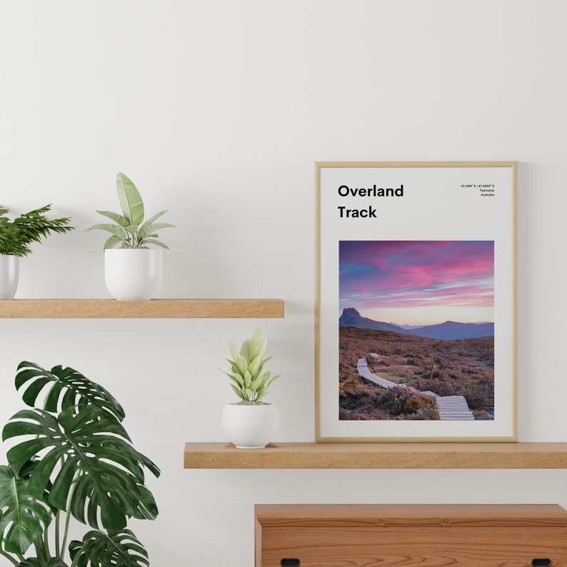 Overland Track Art Print, Overland Track Poster, Overland Track Trail ...