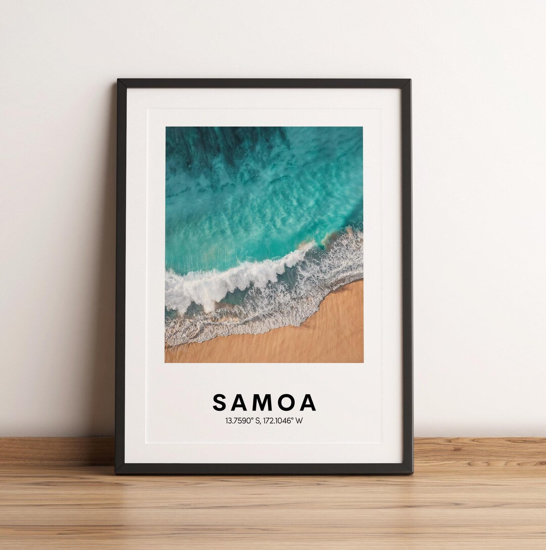 Samoa Print Digital Download, Samoa Travel Poster, Samoa Wall Art ...