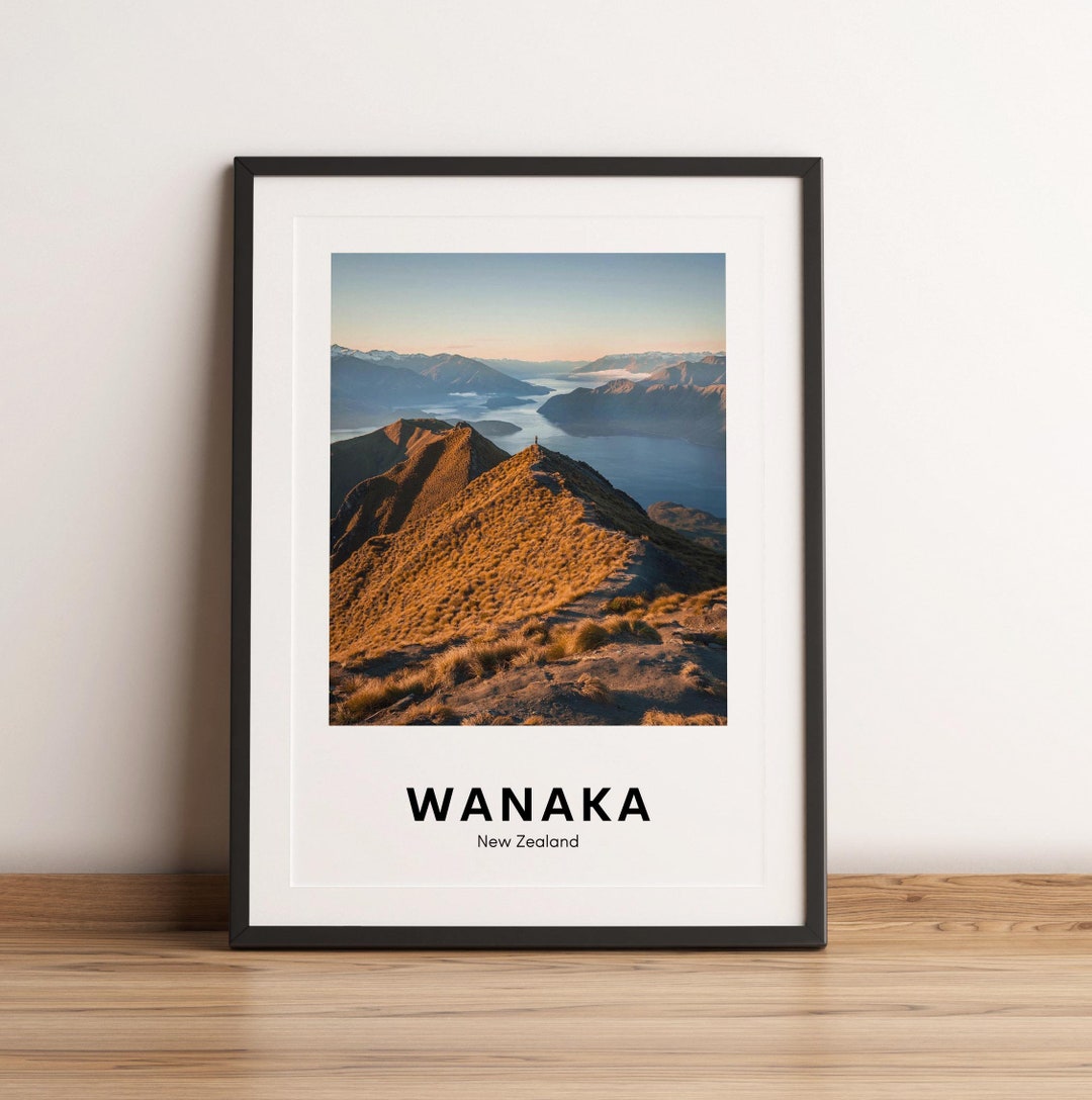 Wanaka Art Print, Wanaka Travel Poster, Wanaka Wall Art, New Zealand ...