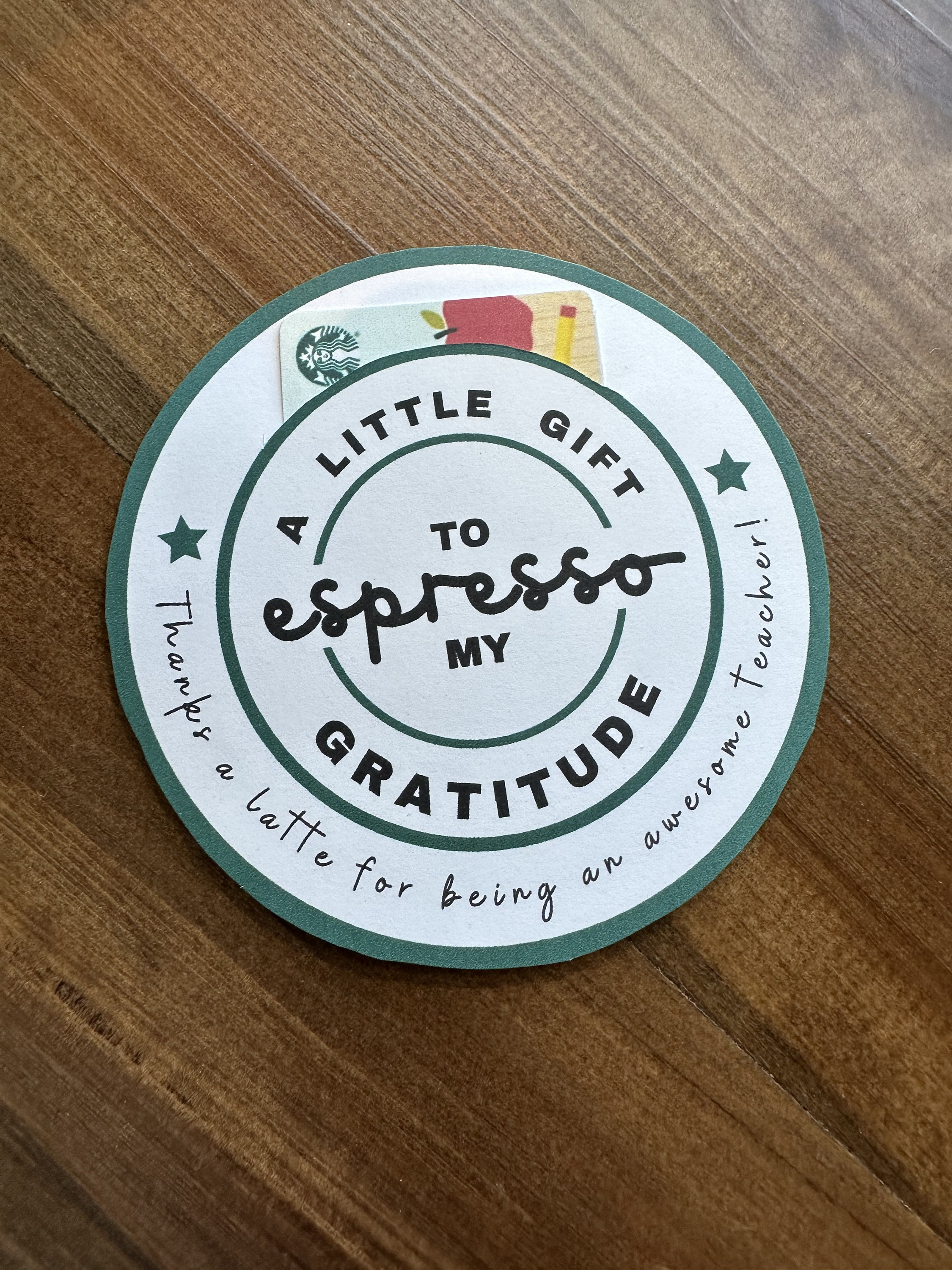 Coffee Thank You Gift, Printable , Teacher Appreciation, Friend ...