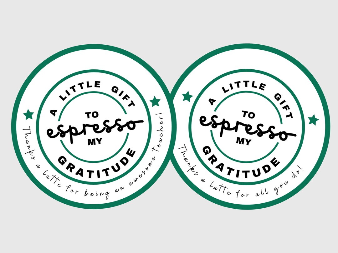 Coffee Thank You Gift, Printable , Teacher Appreciation, Friend ...