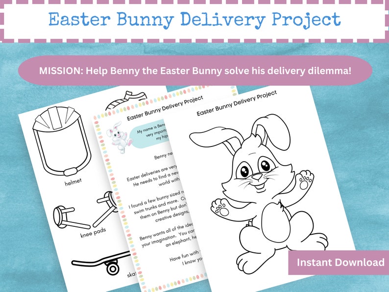 Easter Bunny Delivery Project - Kids Easter Craft - Easter Bunny ...