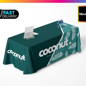 Custom Premium Table Cover Any Design & Logo Multiple Printable Sides ...