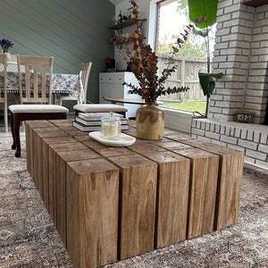 Reclaimed Teak Logs Coffee Table – Rustic Elegance for Your Home - Etsy