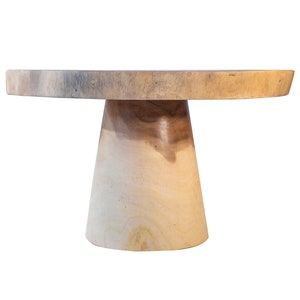 Pedestal Round-log Live Edge Dining Table - Etsy