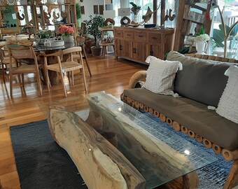 Naturally Unique Cypress Tree Trunk Handmade Coffee Table Log Rustic ...