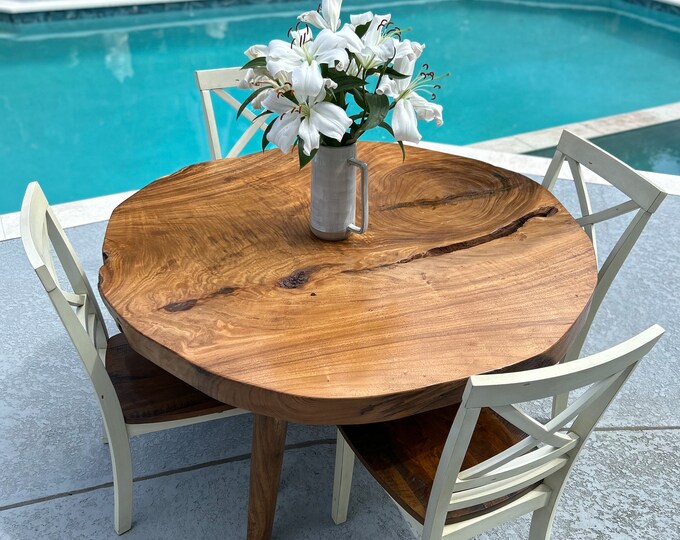 Live Edge Round Table 51"l*51"w*31"h - Etsy