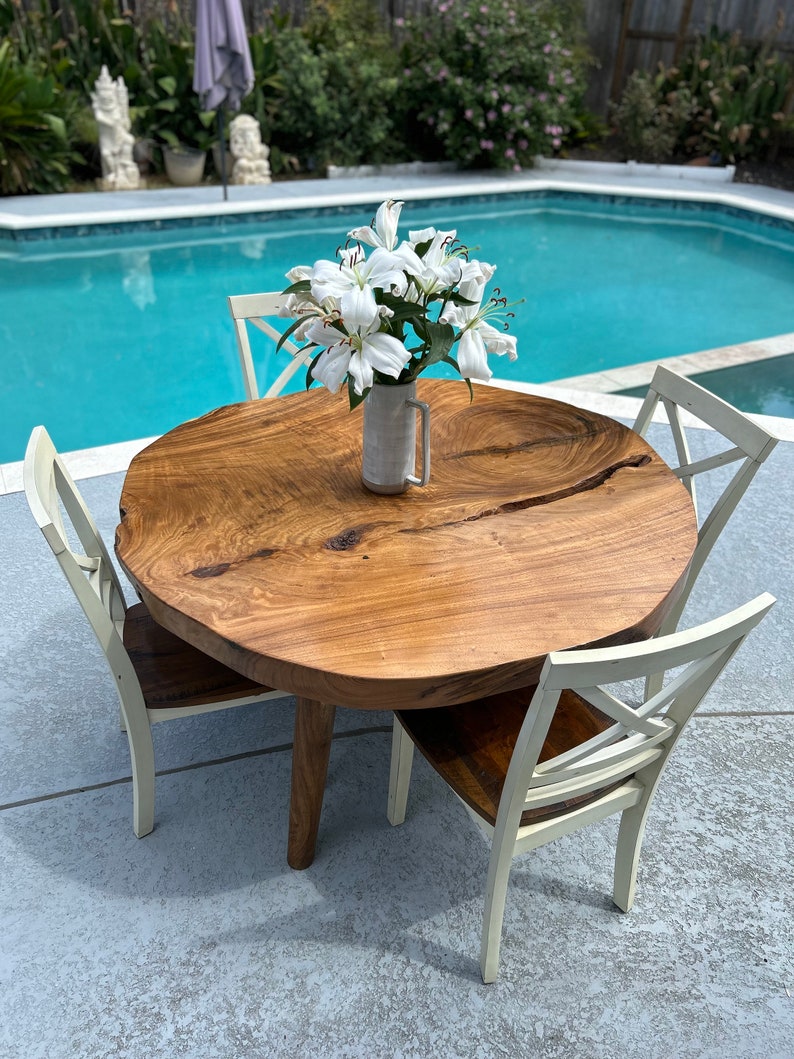 Live Edge Round Table 51l51w31h - Etsy