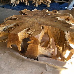 Unique Teak Root Rectangular Coffee Table - Rustic Natural Beauty - Etsy