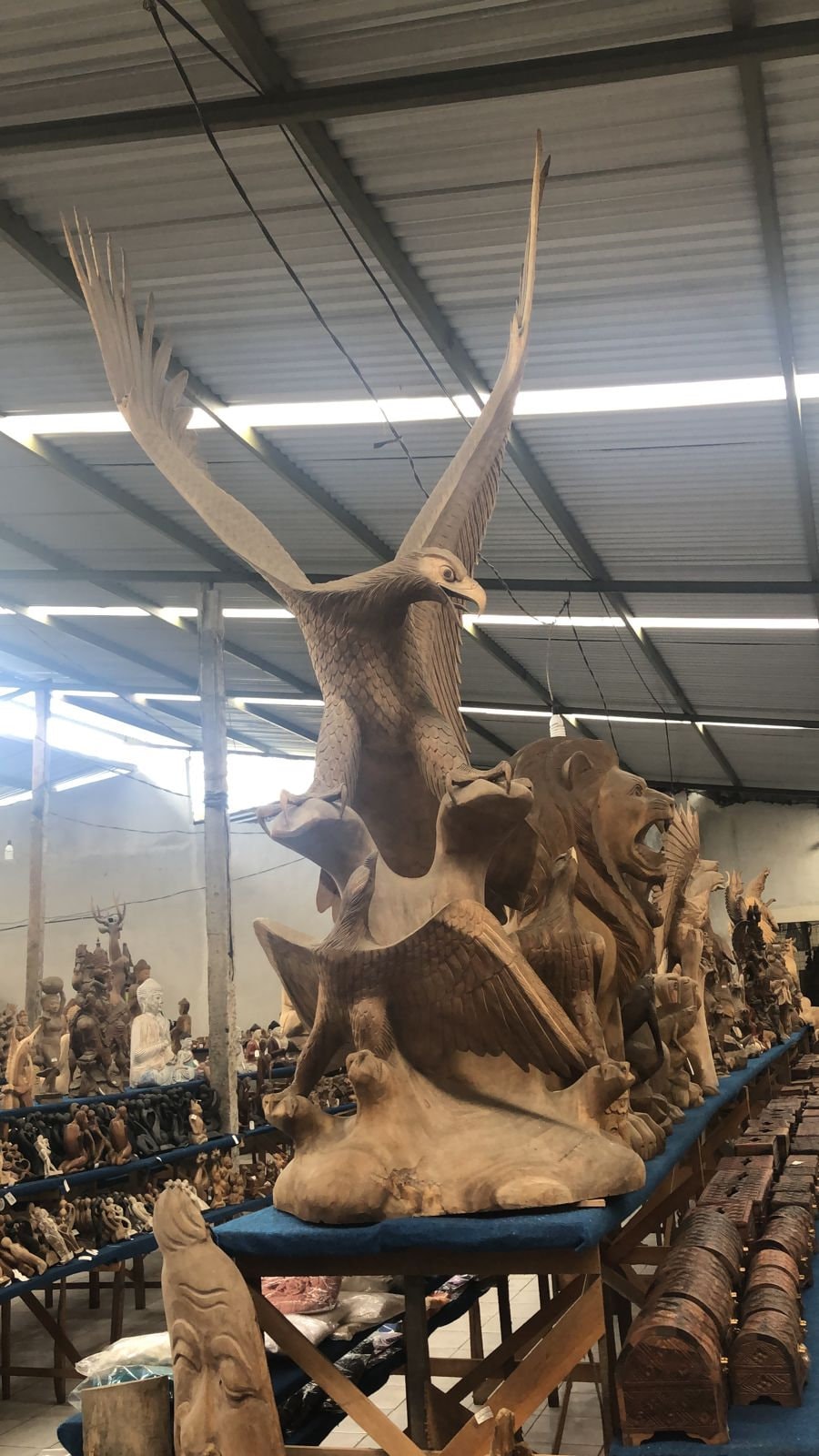 Wood Eagle Sculpture - Etsy