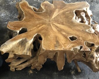 Teak Root Coffee Table Natural Finish - Etsy