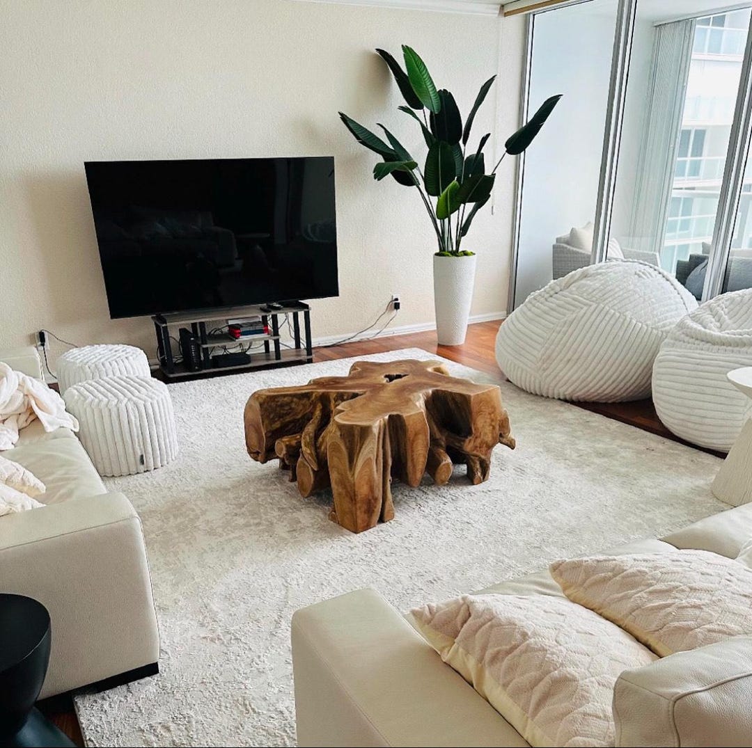 Unique Teak Root Rectangular Coffee Table - Rustic Natural Beauty - Etsy
