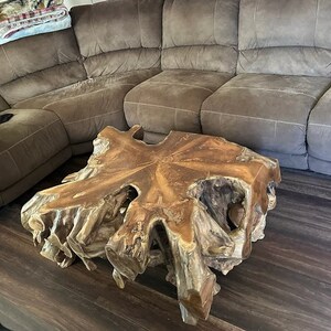 Unique Teak Root Rectangular Coffee Table - Rustic Natural Beauty - Etsy