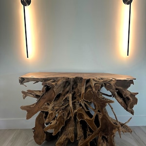 Teak Root Console Table - Driftwood Entryway Table - Etsy