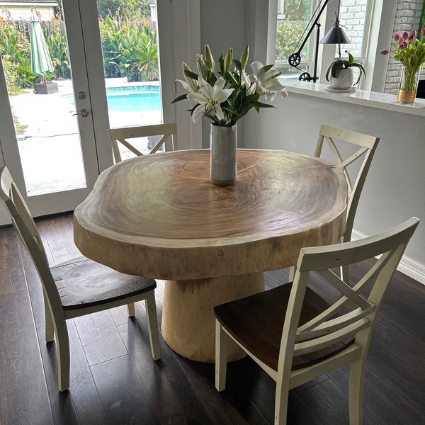 Live Edge Round Dining Table - Etsy