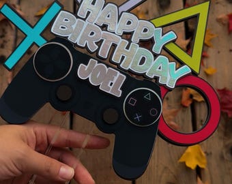 Personalized Gaming Cake Topper: Gamer Birthday Party Decoration - Etsy
