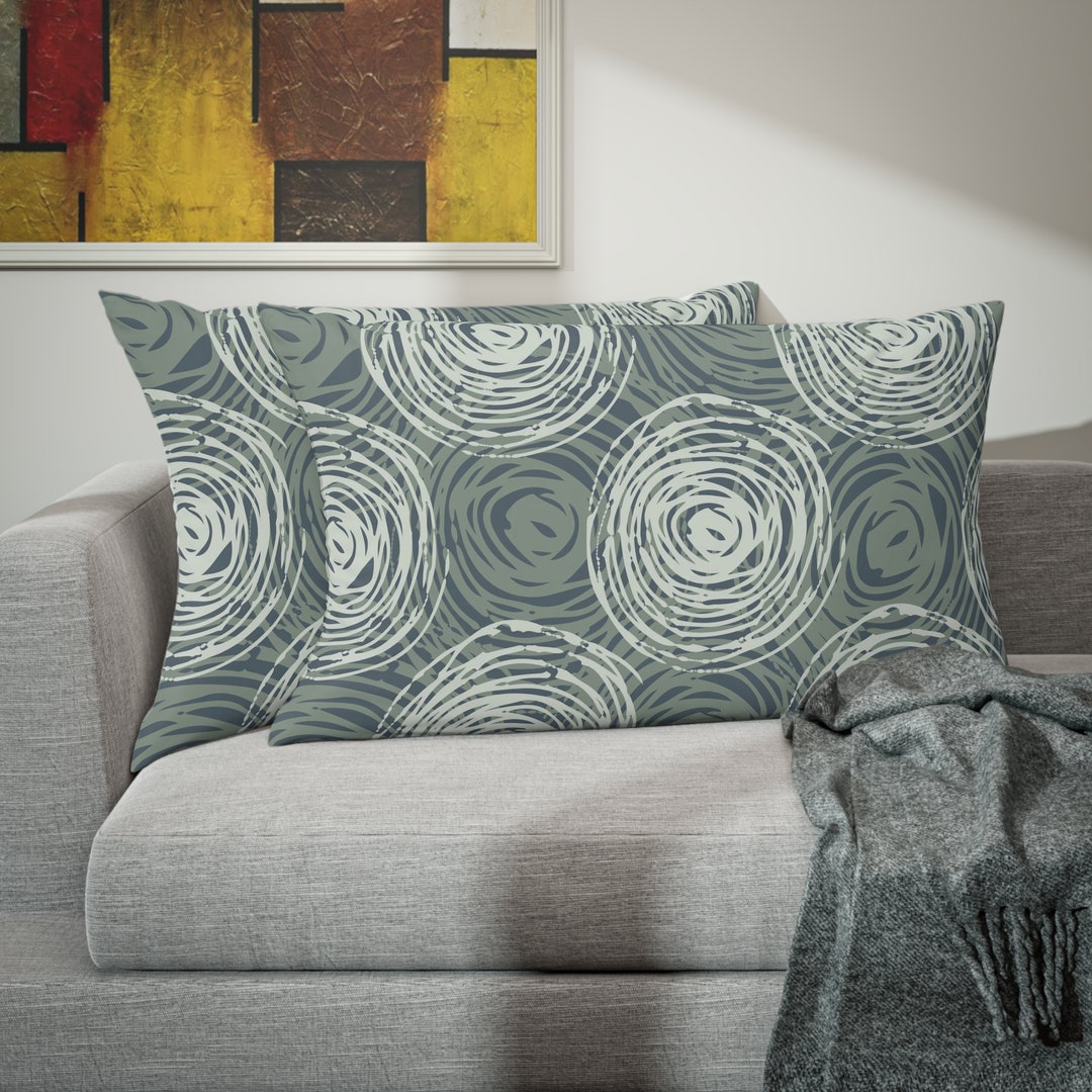 Velvet Jade Pillow Shams 2pc Set Swirls of Green Blue Design - Etsy
