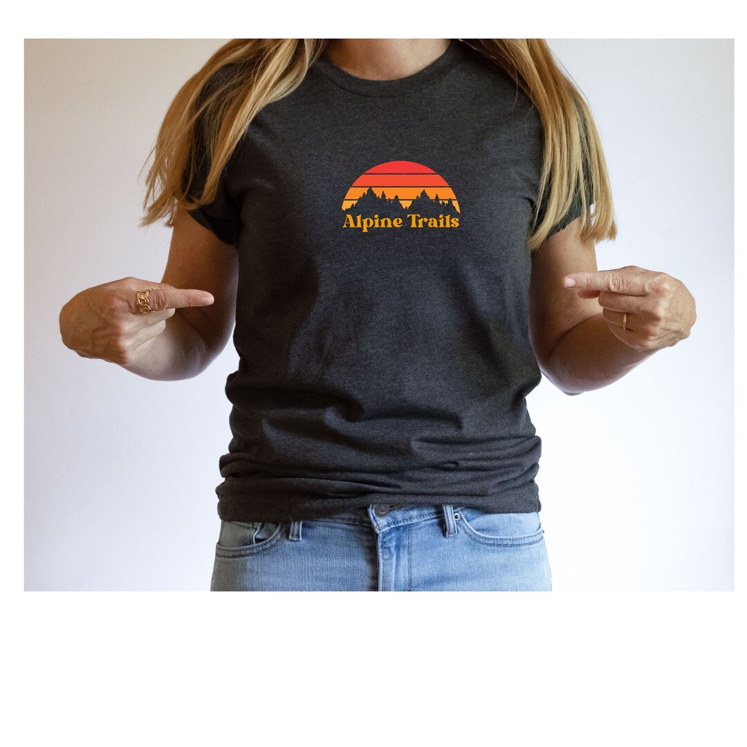 Alpine Trails Shirt, Graphic Tees for Women, Retro Shirts for Women ...