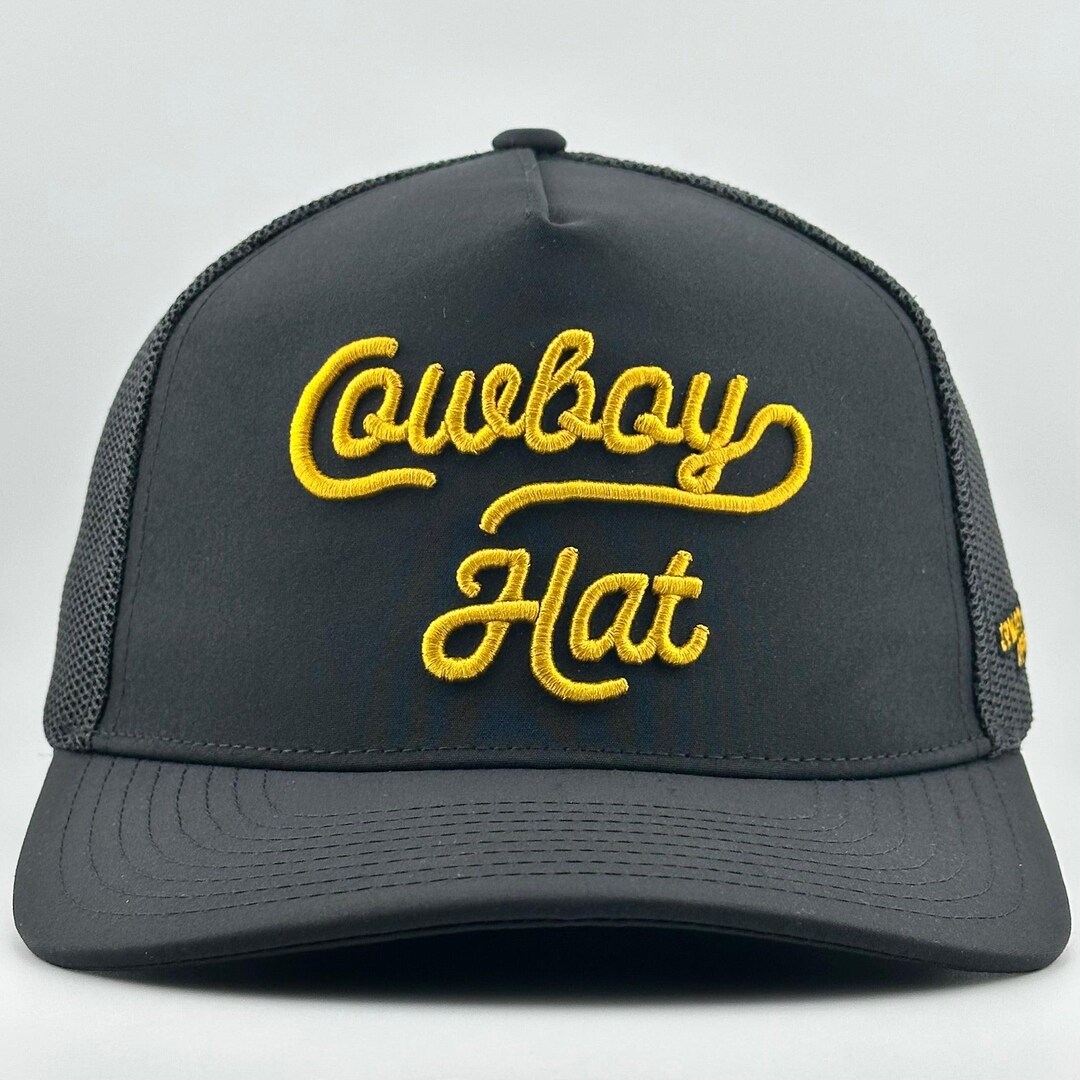 The Original Script “cowboy Hat” Black 5-panel Trucker Hat - Etsy