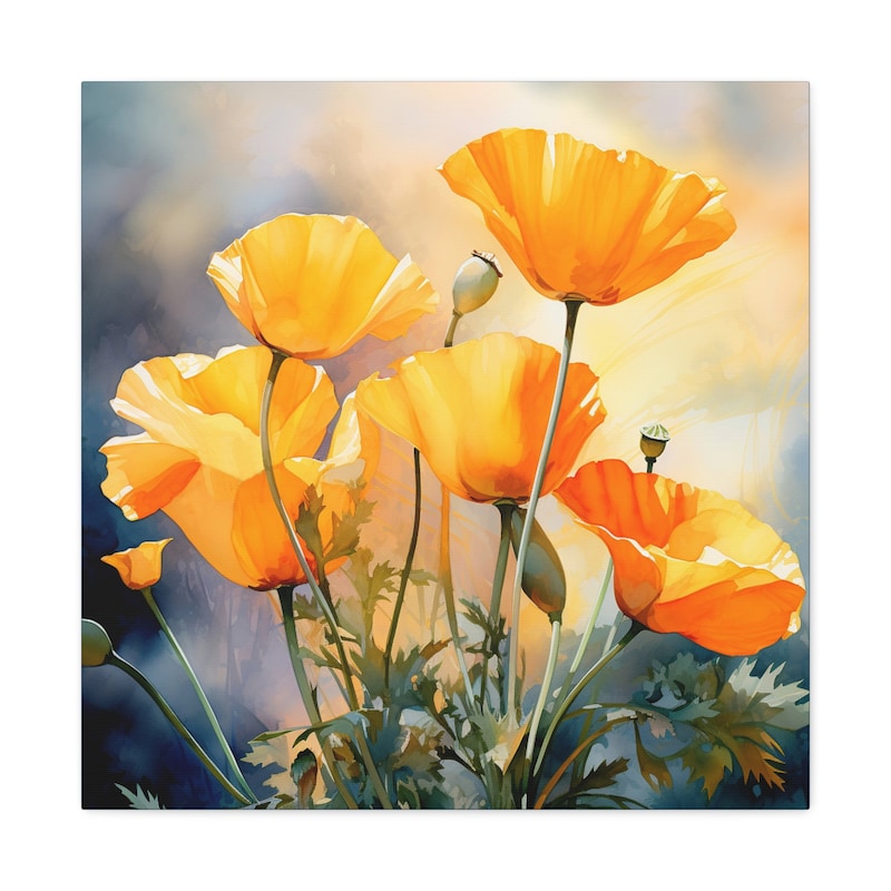 Yellow Poppy Art - Etsy