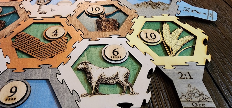 Custom Catan Settlers 3D Customized Game Board - Expanded 2 to 6 Player ...