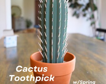 3D Printed Cactus Toothpick Dispenser Fake House Plant Indoor Plant ...