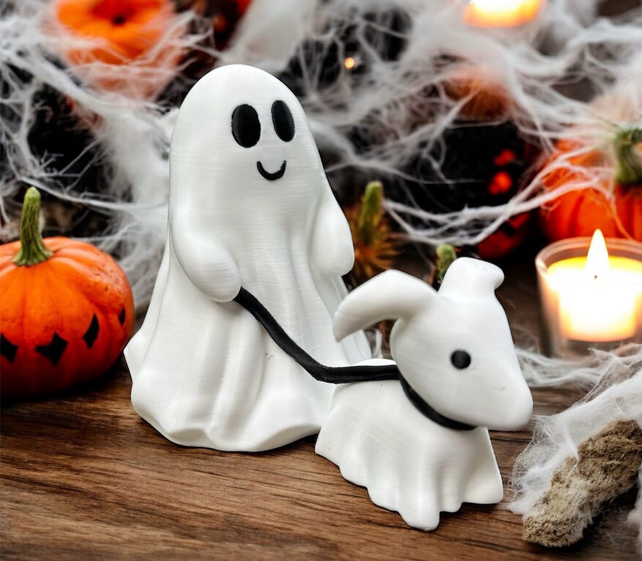 Ghost Walking Cute Dog Halloween Decoration | Dog Collectible Figurine ...