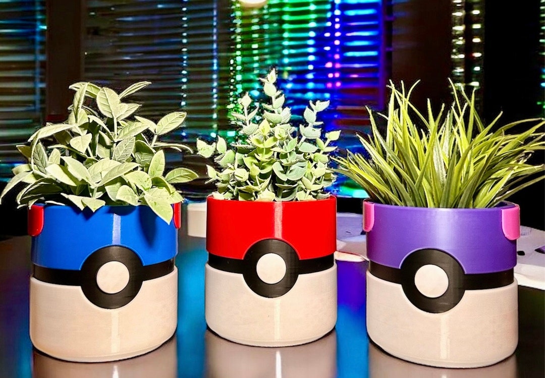 Pokeball Plant Pot/pen Holder - Master, Premier, Great, Ultra Ball - 3D ...