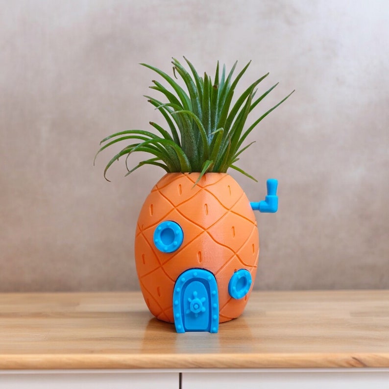 Spongebob House Planter, Piggy Bank 3D Printed Pineapple Home Decor ...