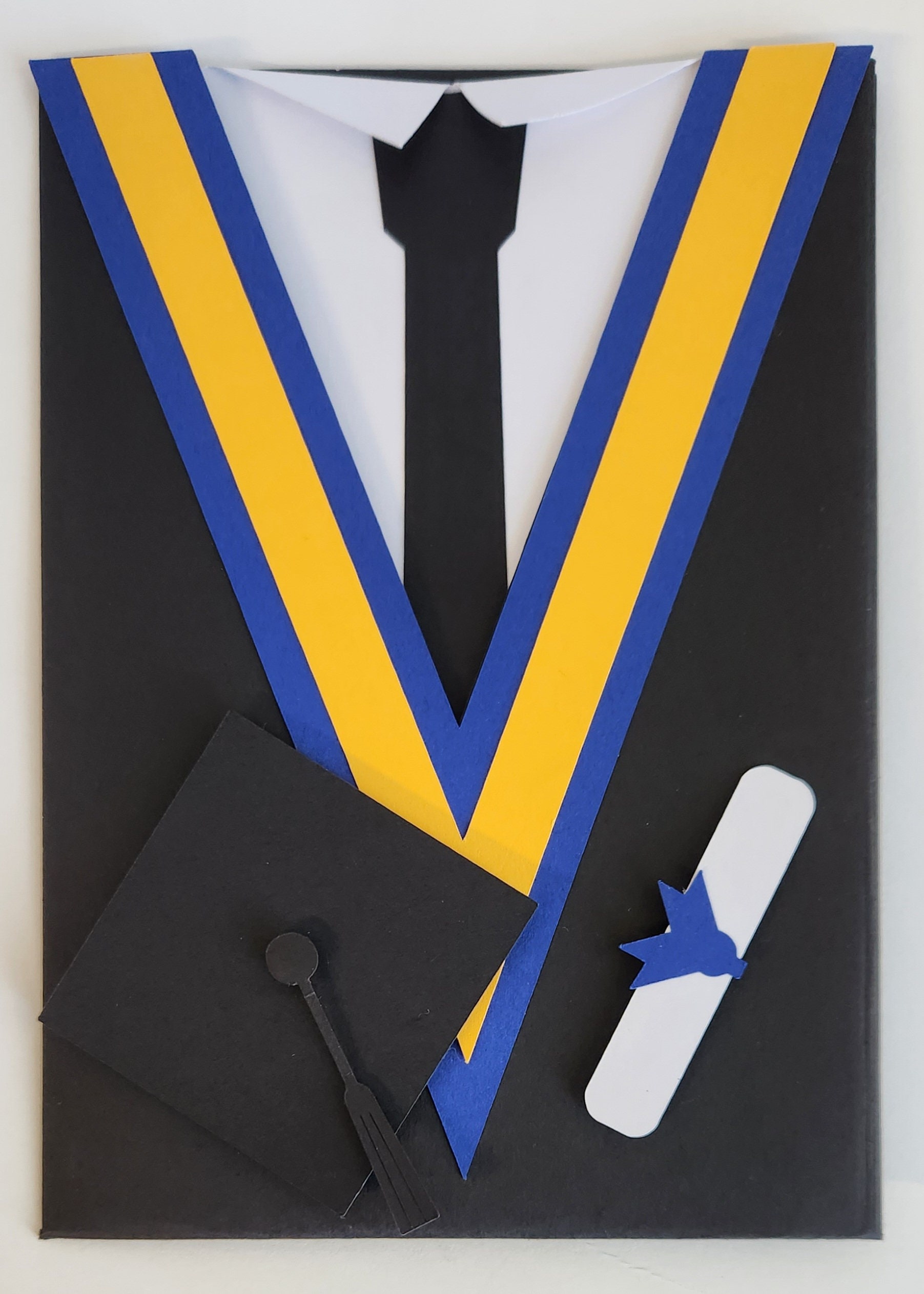 A Florida University Graduation Card With Envelope Blue and Gold Colors ...