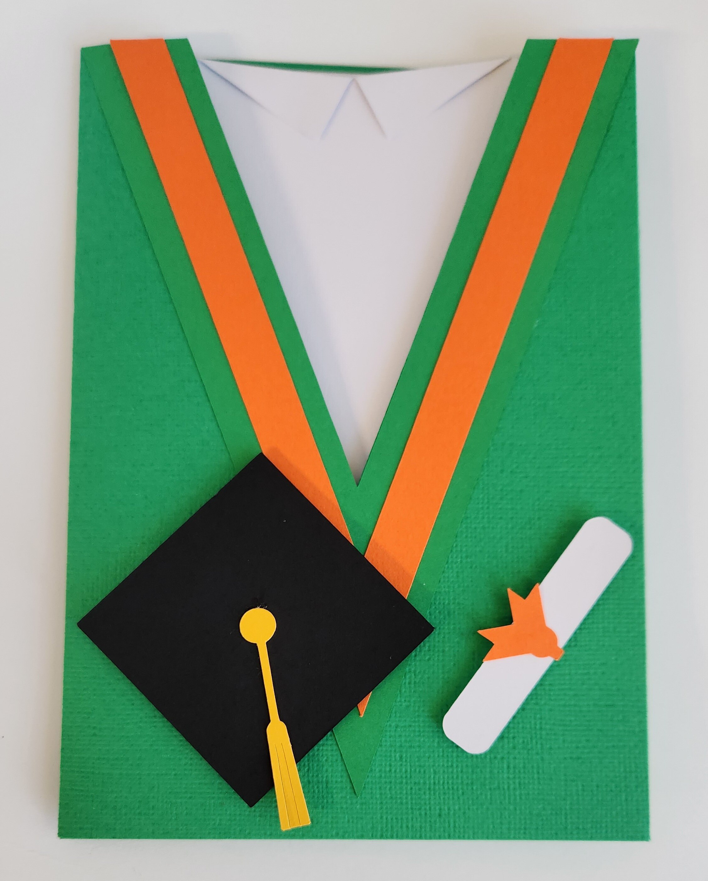 A Florida University Graduation Card With Envelope - Green and Orange ...
