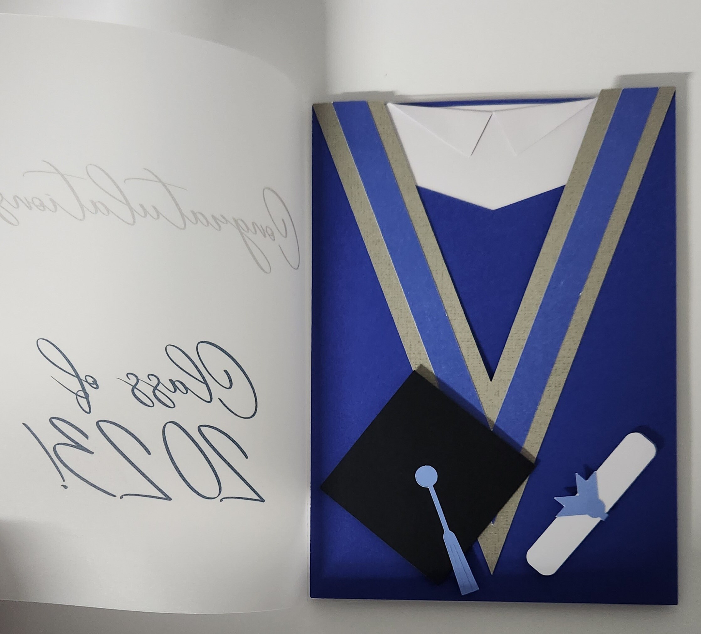 A Florida University Graduation Card With Envelope Blue and Gray Colors ...