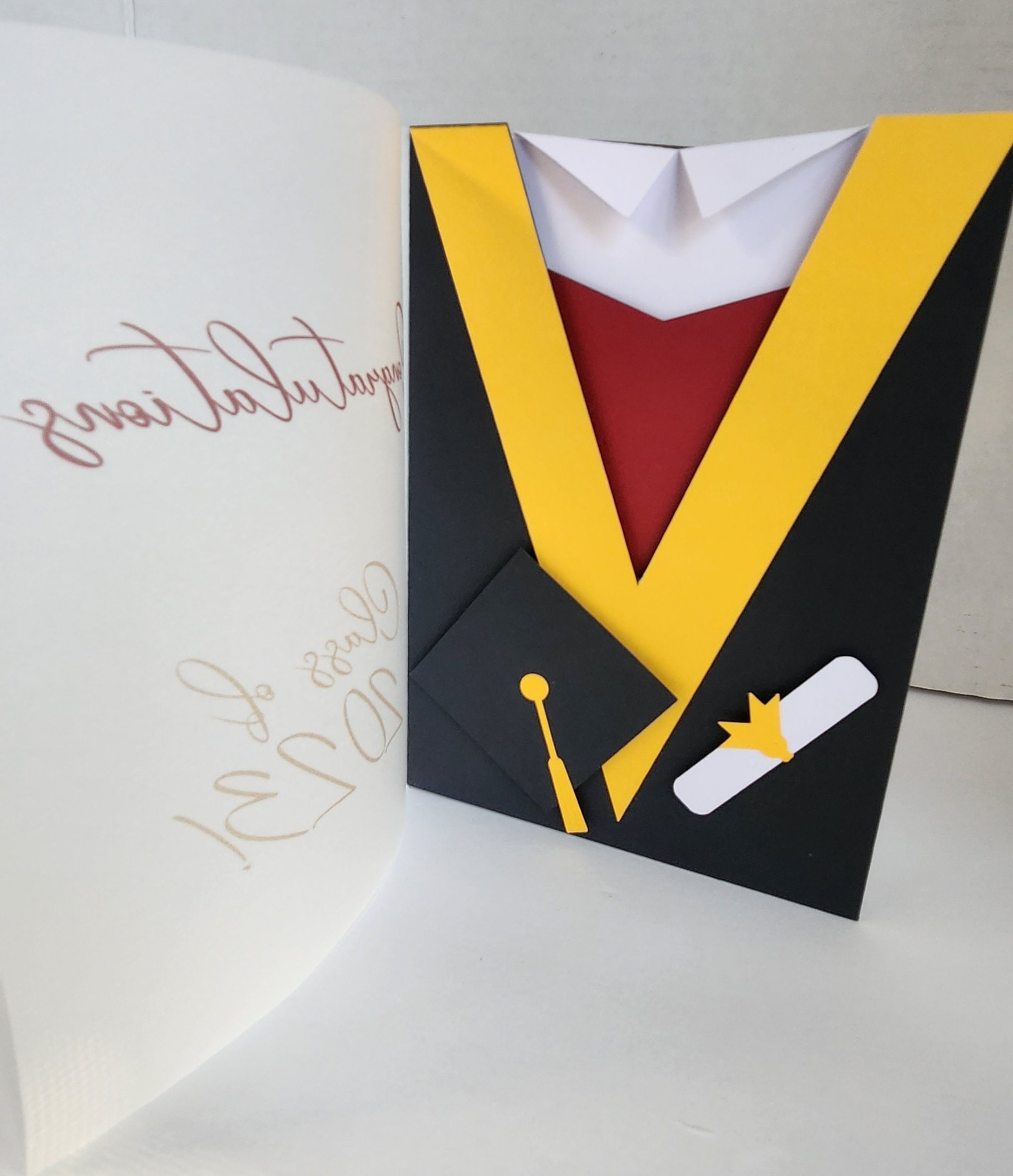 A Florida University Graduation Card With Envelope - Crimson and Gold ...