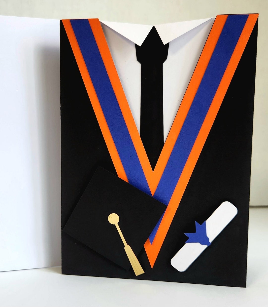 A Florida University Graduation Card With Envelope Orange and Blue ...