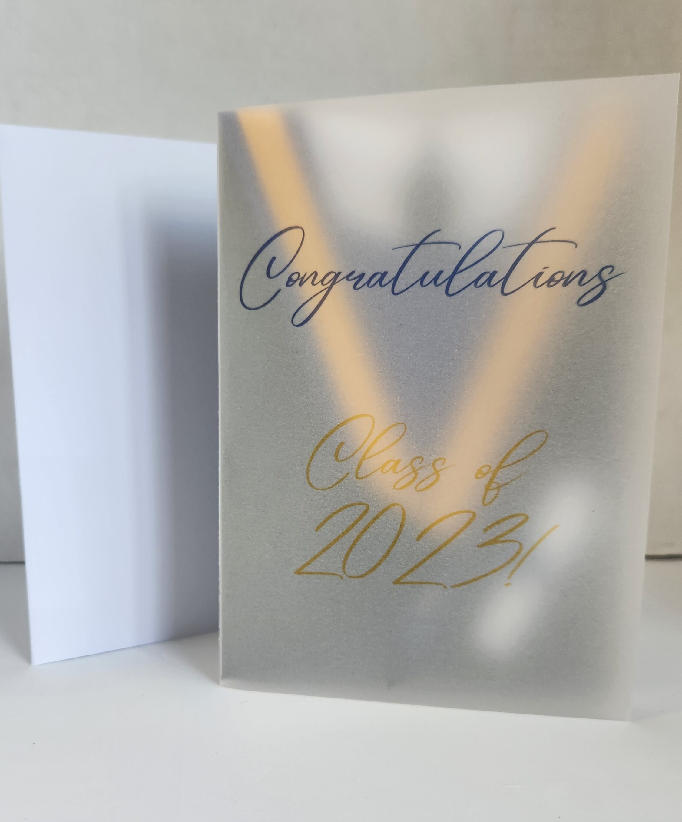 A Florida University Graduation Card With Envelope Blue and Gold Colors ...