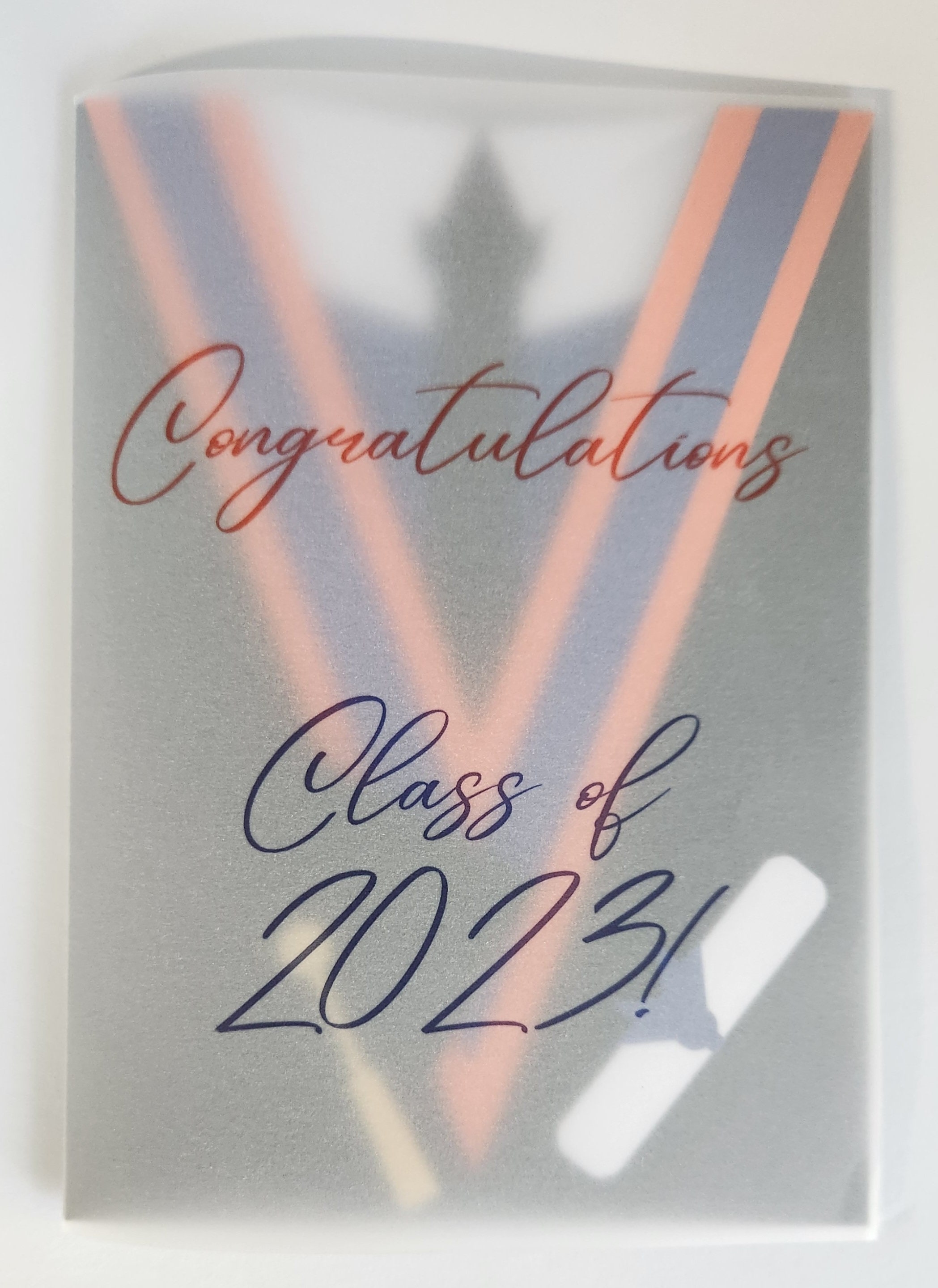 A Florida University Graduation Card With Envelope Orange and Blue ...