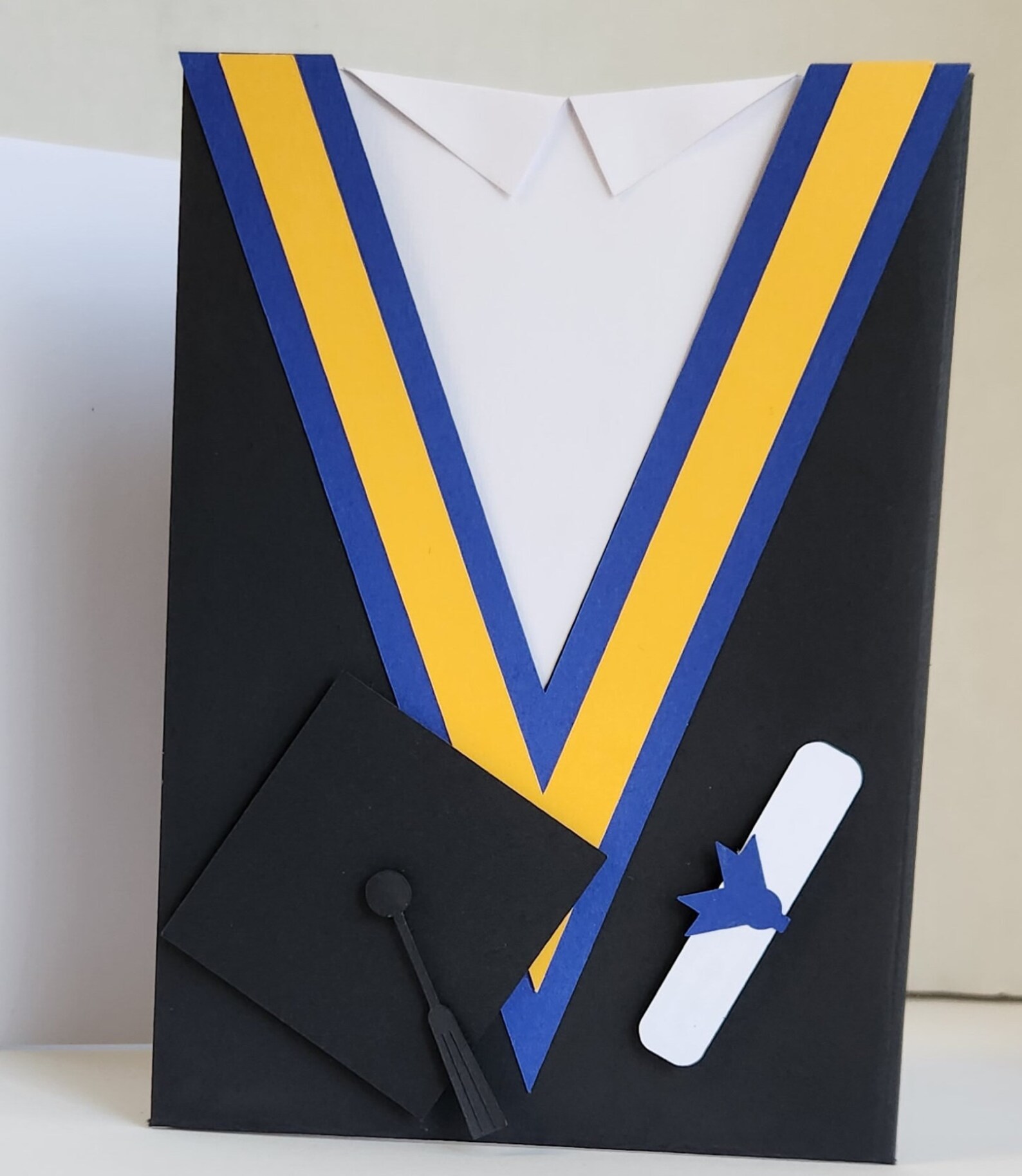 A Florida University Graduation Card With Envelope Blue and Gold Colors ...