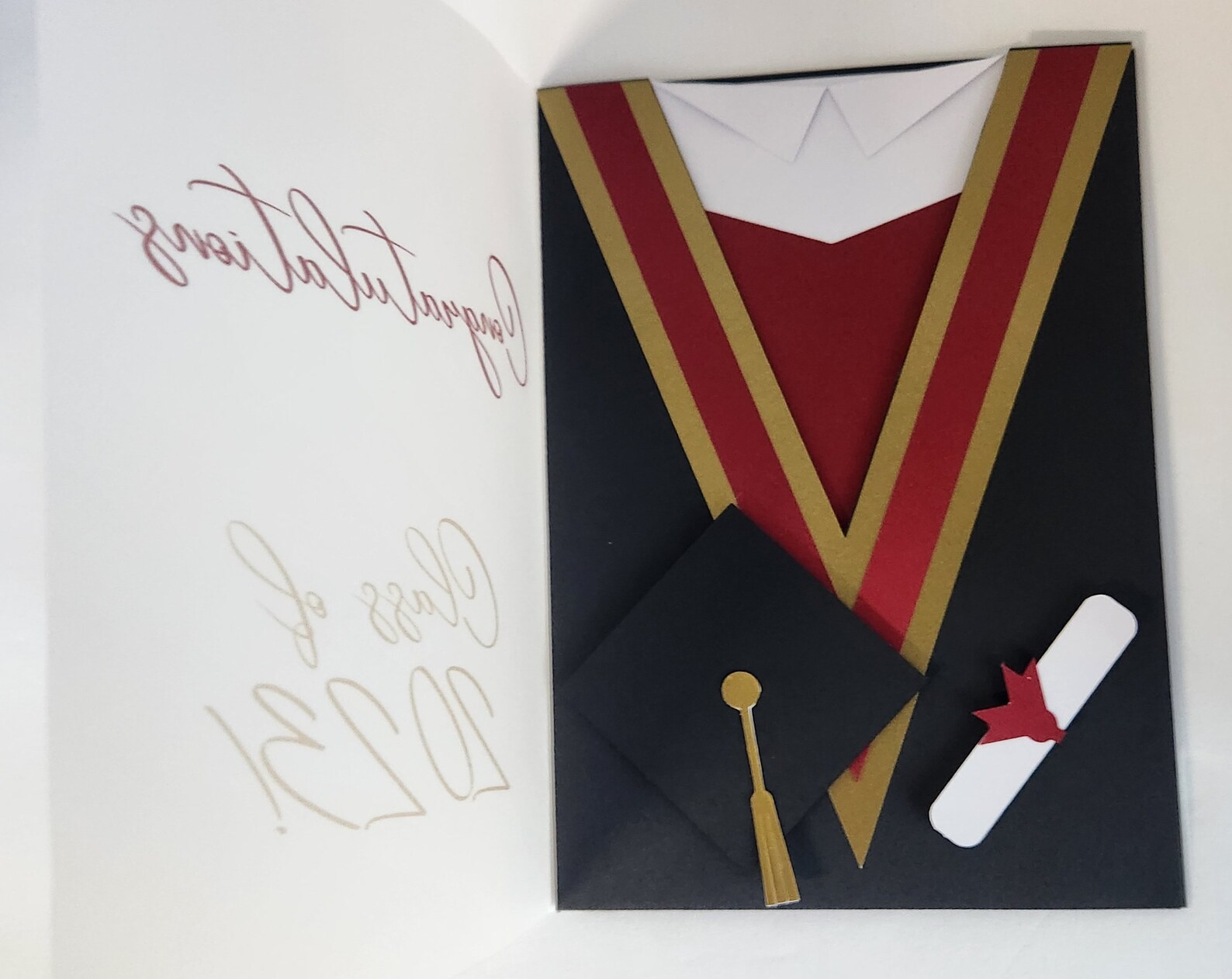 A Florida University Graduation Card With Envelope - Garnet and Gold ...