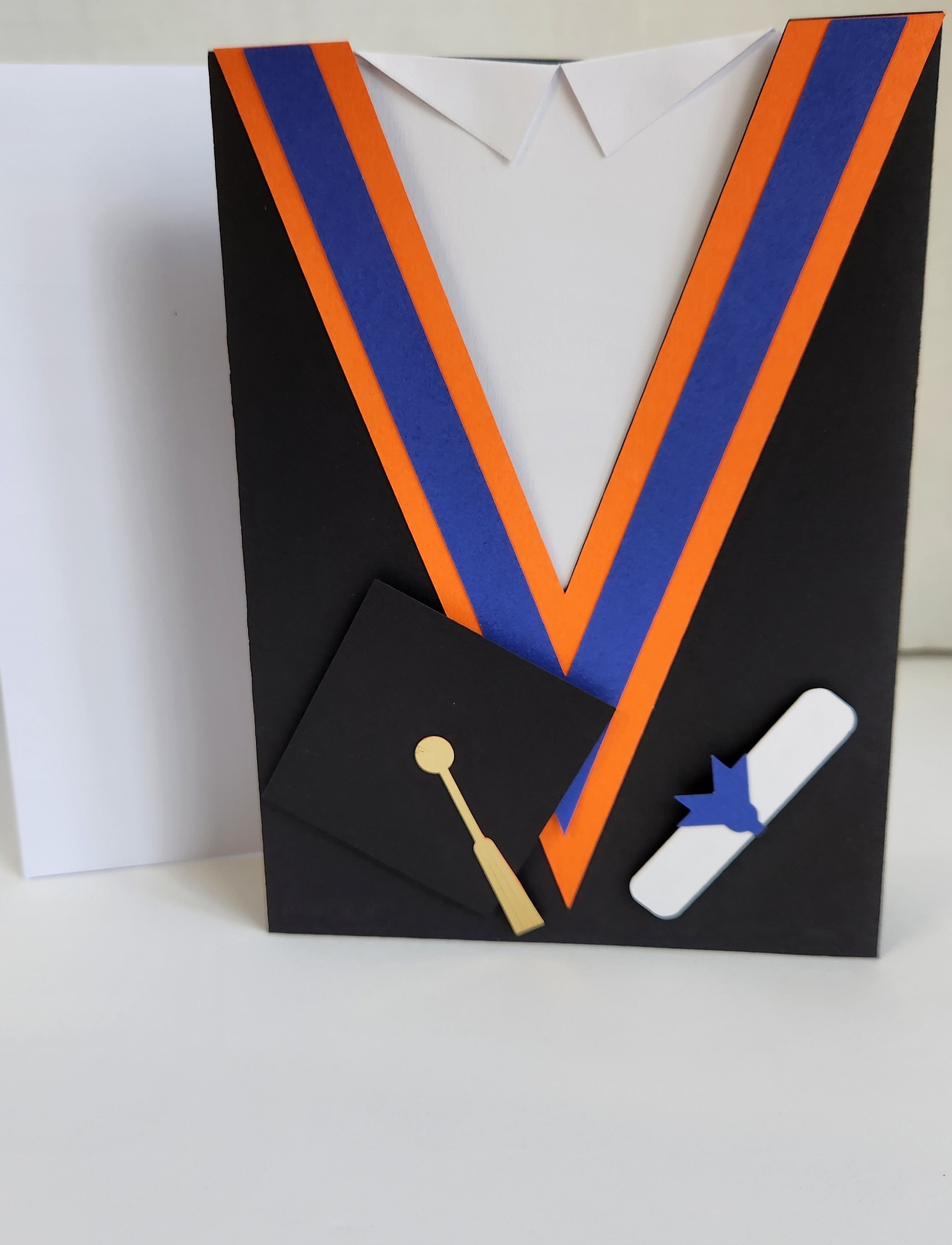 A Florida University Graduation Card With Envelope - Orange and Blue ...