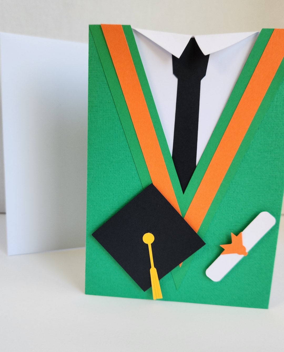 A Florida University Graduation Card With Envelope - Green and Orange ...