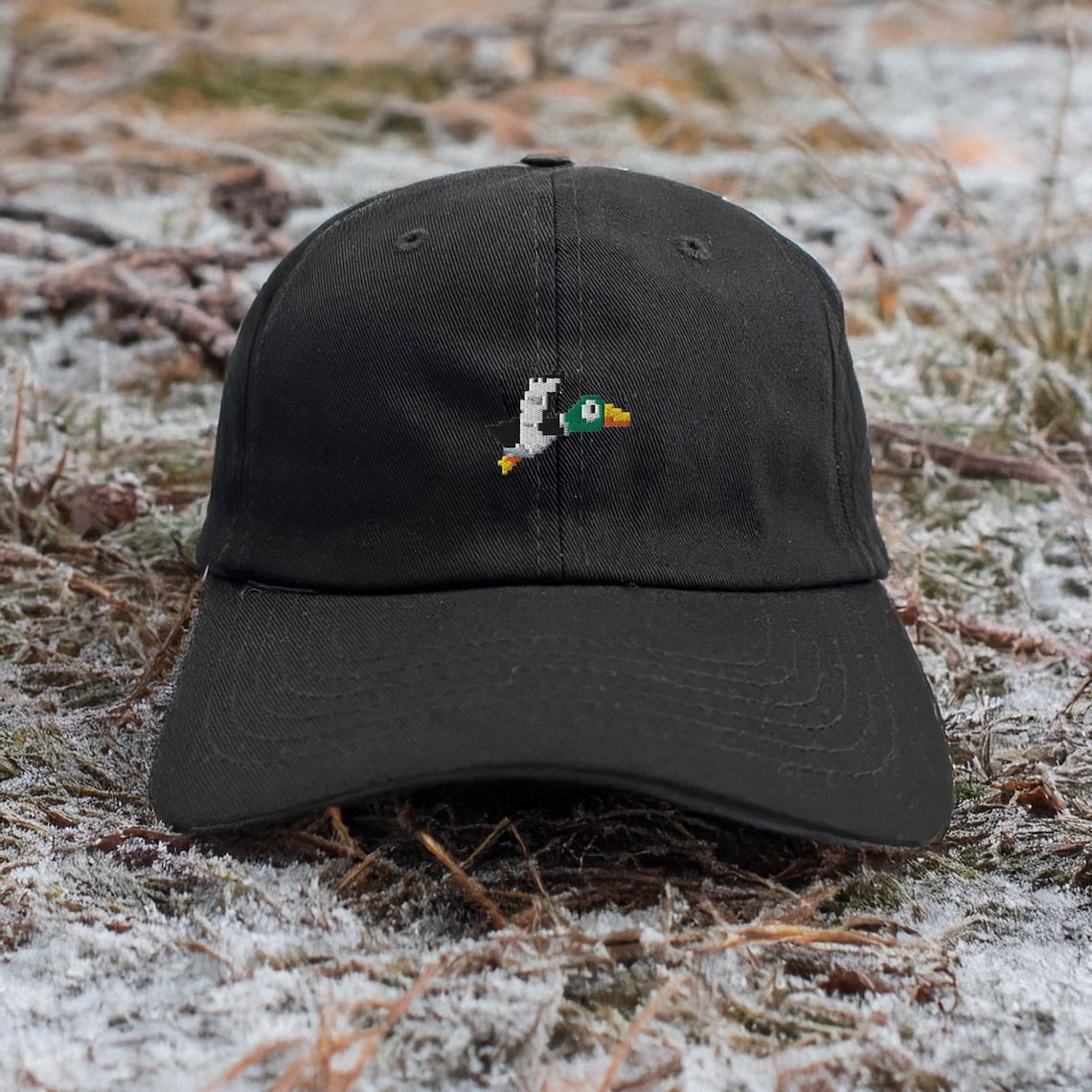 8-bit Duck Hat – Pixel Duck Hunt Embroidered Cap | Retro Gamer Dad Hat ...