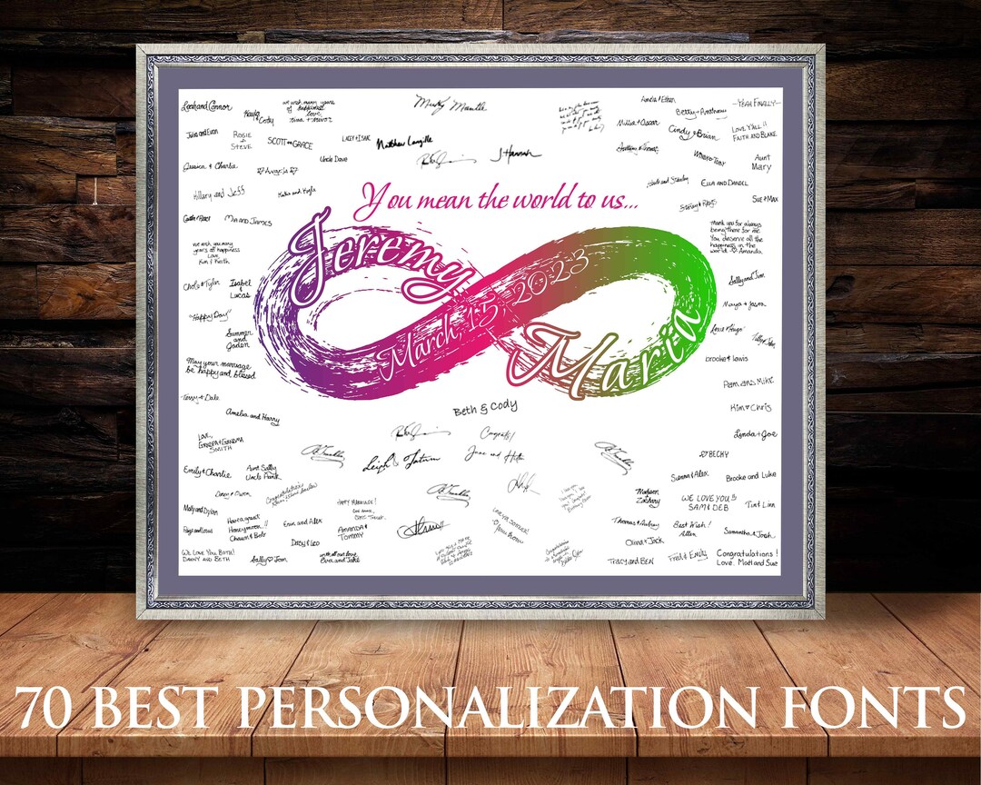 Custom Infinity Sign Wedding Guest Book Alternative - Etsy