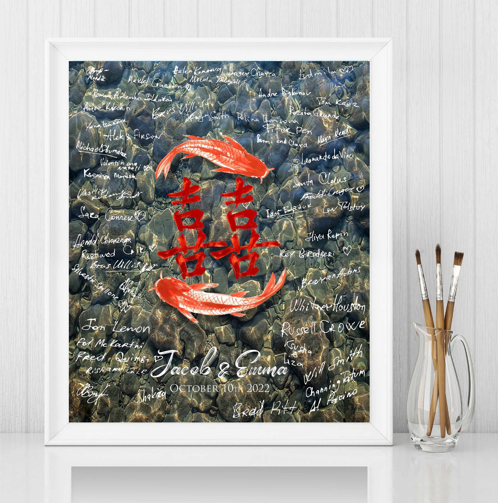 Chinese Wedding Guest Book Alternative Double Happiness Asian Theme ...