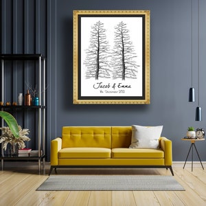 Wedding Guest Book Alternative Tree Double Pine Two Pines Rustic ...