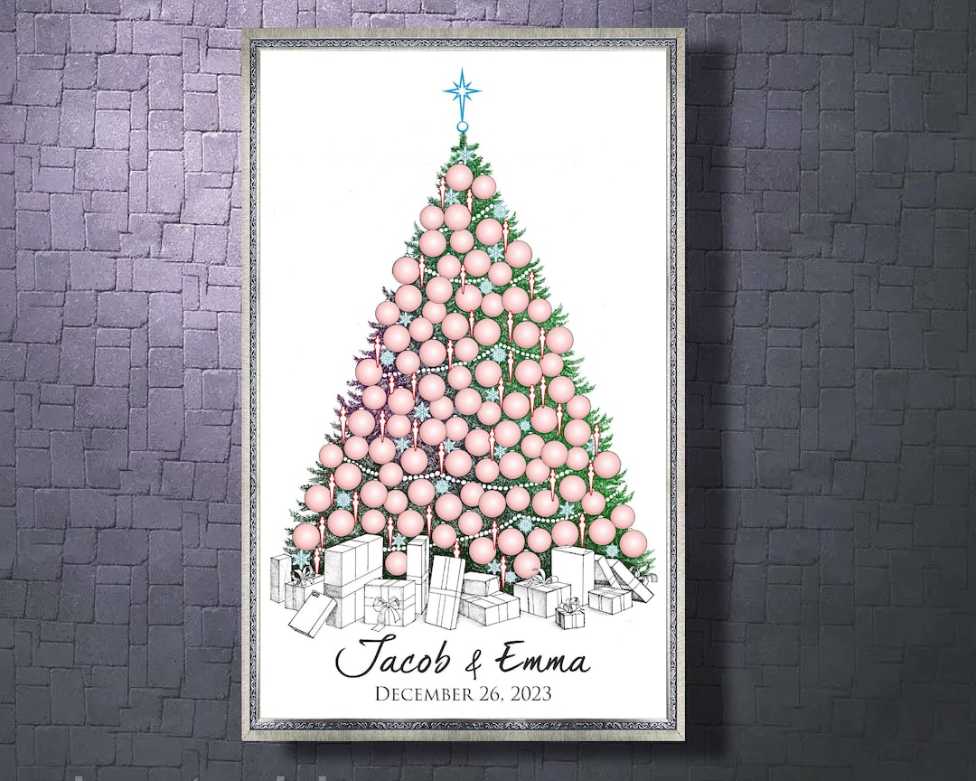 Christmas Tree Guest Book Alternative: Winter Wedding Keepsake - Etsy