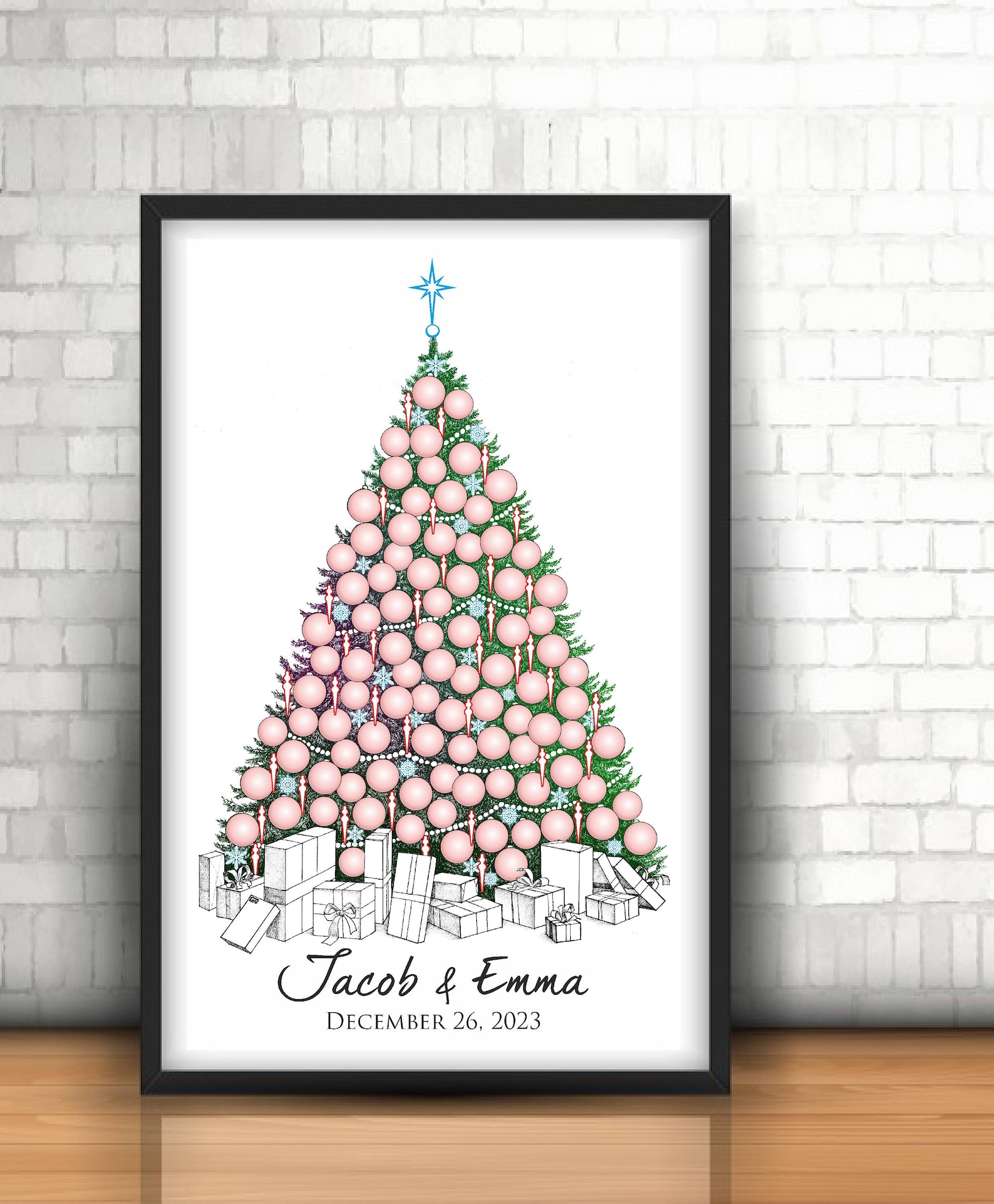 Winter Guest Book Alternative Christmas GUEST BOOK Christmas Wedding ...